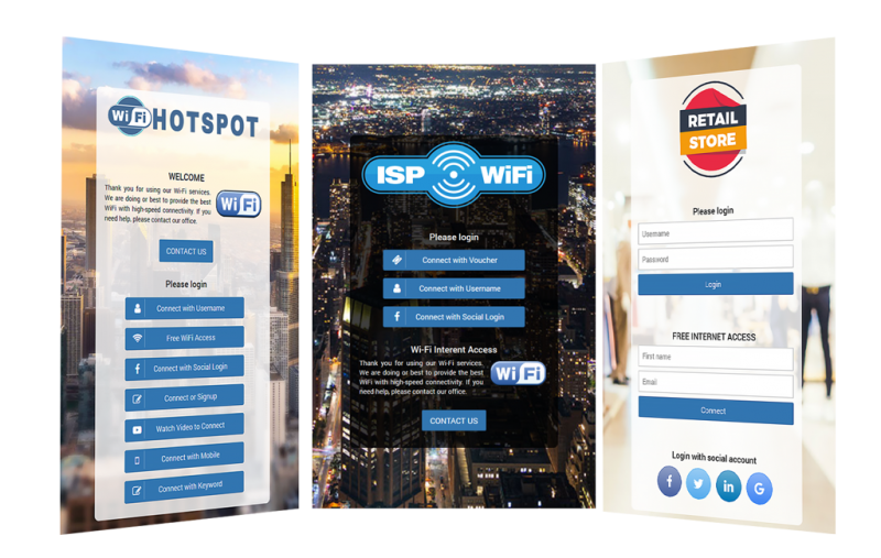 Customize Splash pages I Start Hotspot Cloud WiFi software