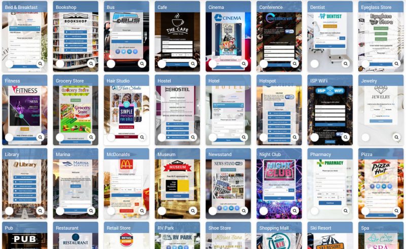 Customize Splash pages I Start Hotspot Cloud WiFi software